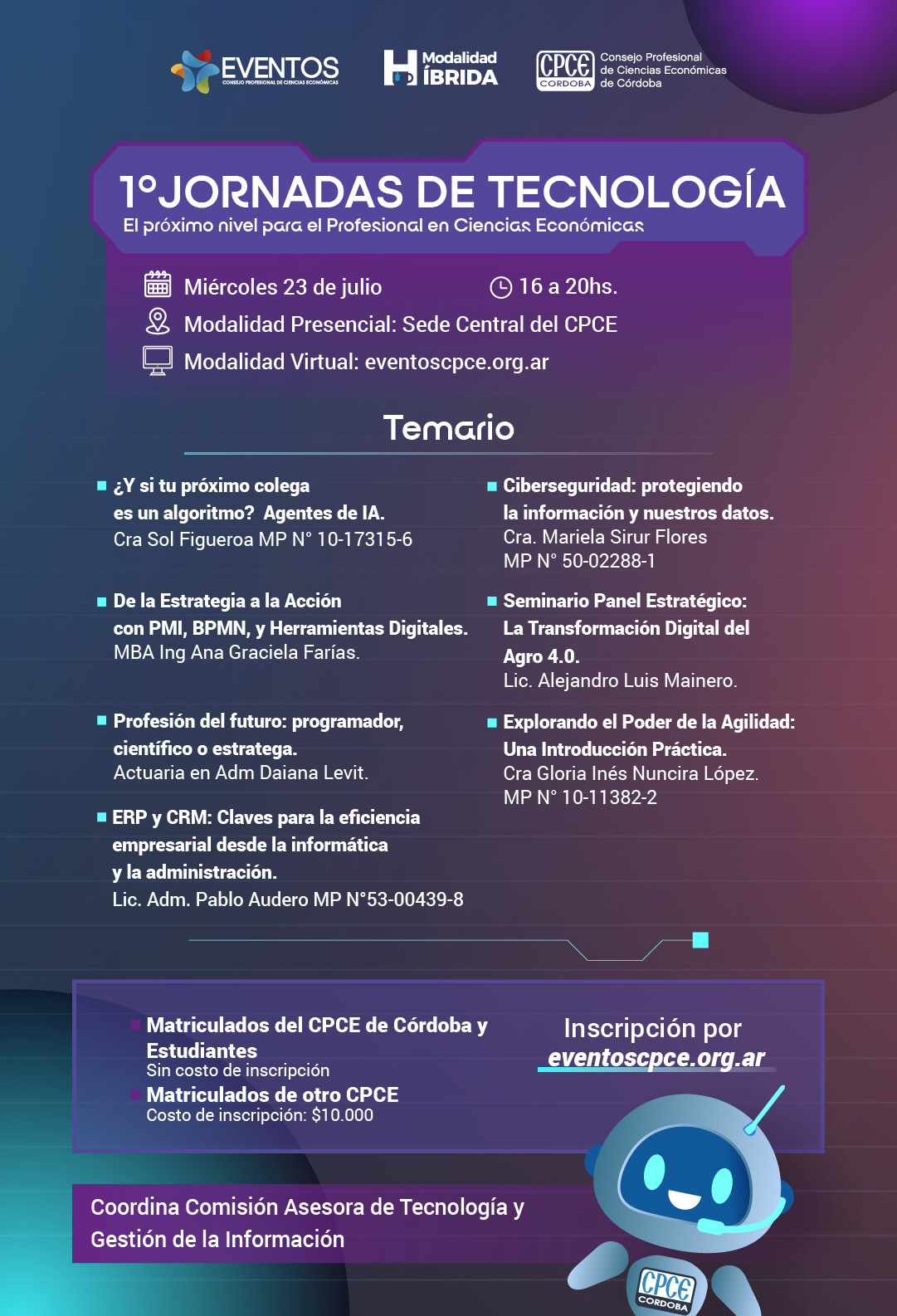 1° Jornadas de Tecnología | Consejo Profesional de Ciencias Económicas ...